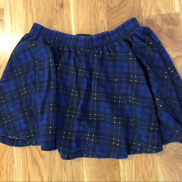 Zara | Skirts | Zara High Waist Blue Plaid Mini Skirt | Poshmark